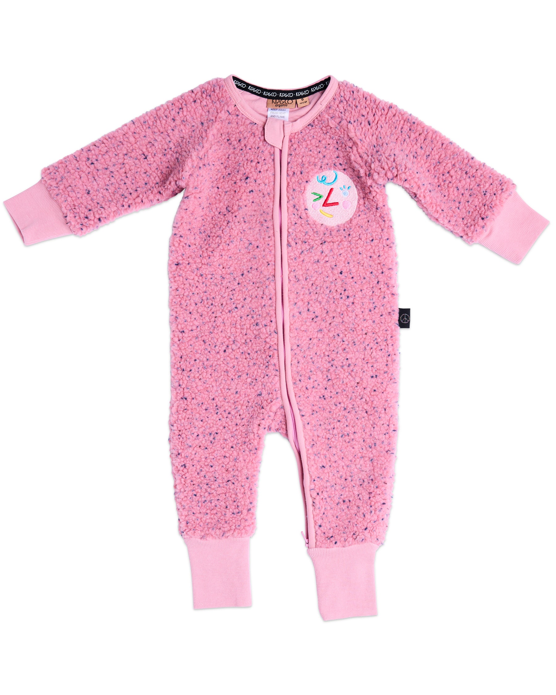 Pink Sprinkle Sherpa Long Sleeve Zip Romper – Kip&Co