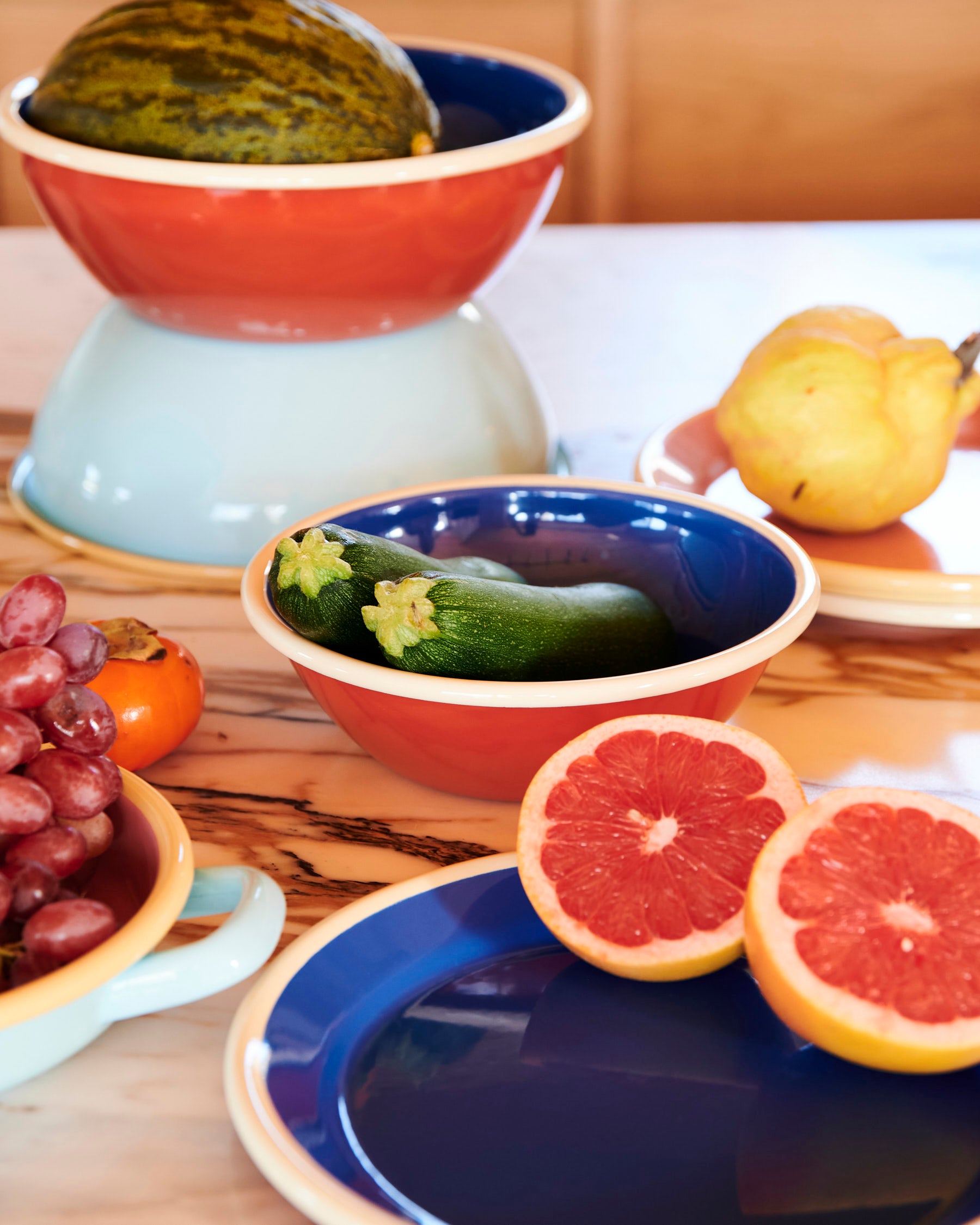 Nomad Block Colour Enamel Plate 2P Set – Kip&Co