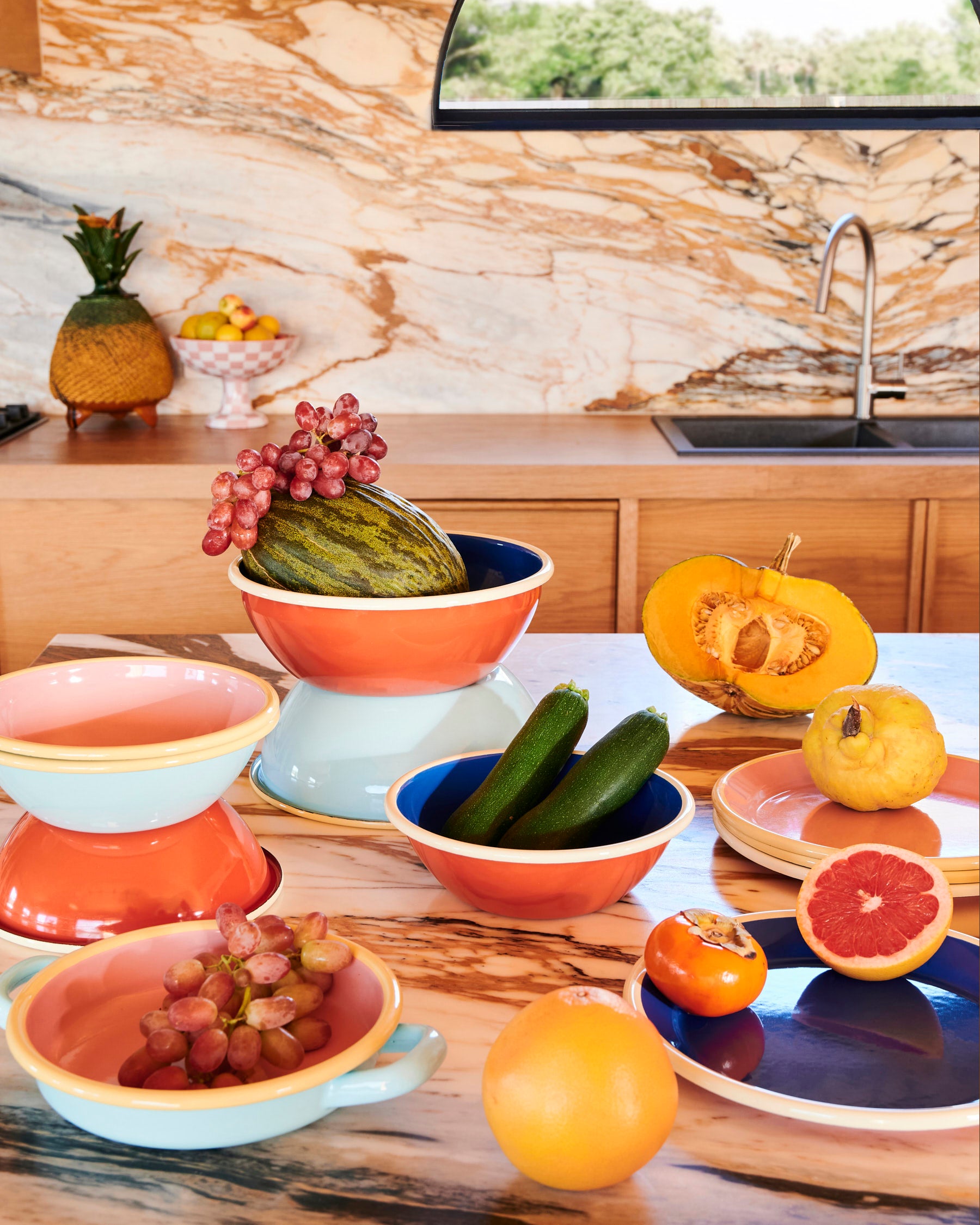 Nomad Block Colour Enamel Plate 2P Set – Kip&Co