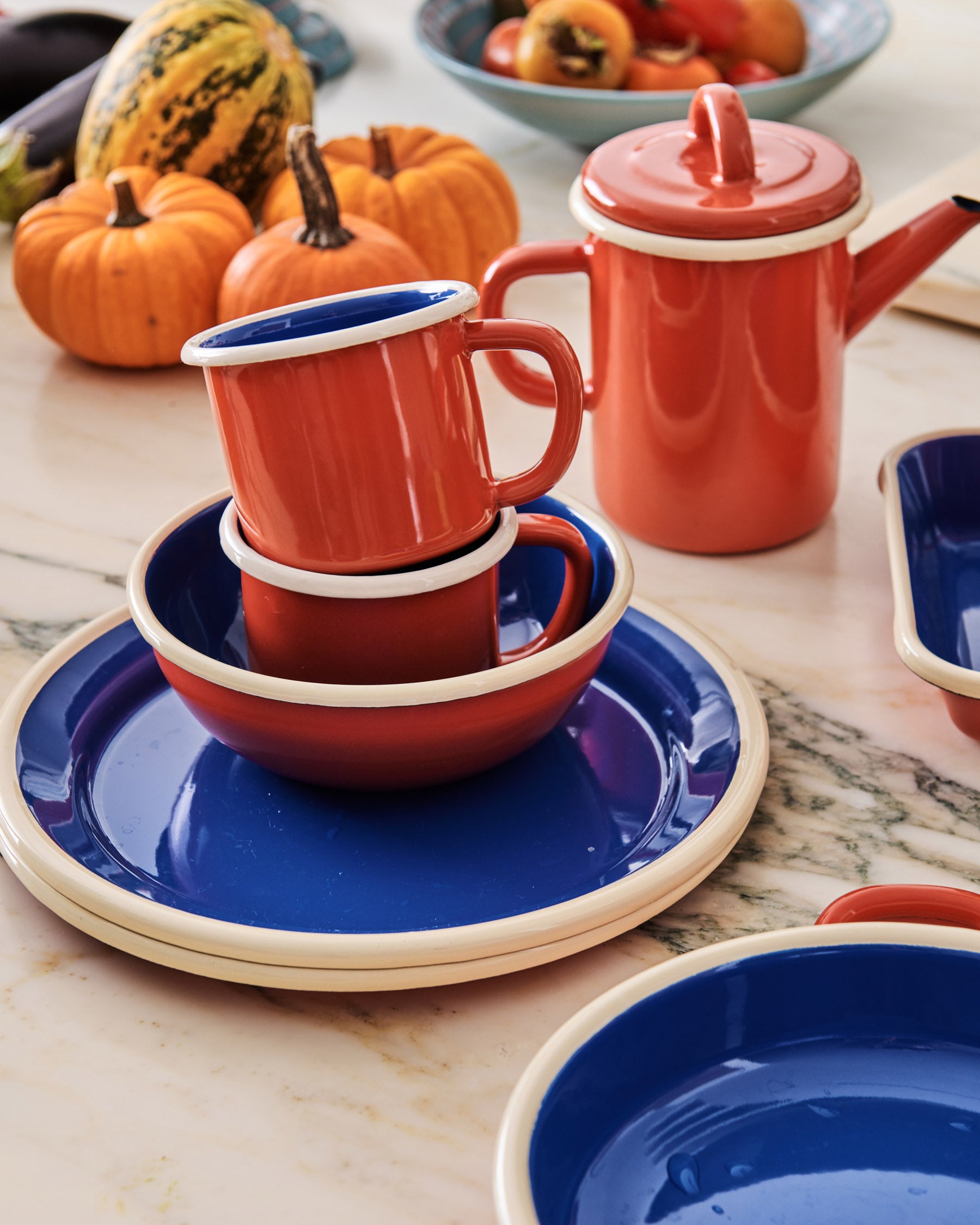 Nomad Block Colour Enamel Plate 2P Set – Kip&Co