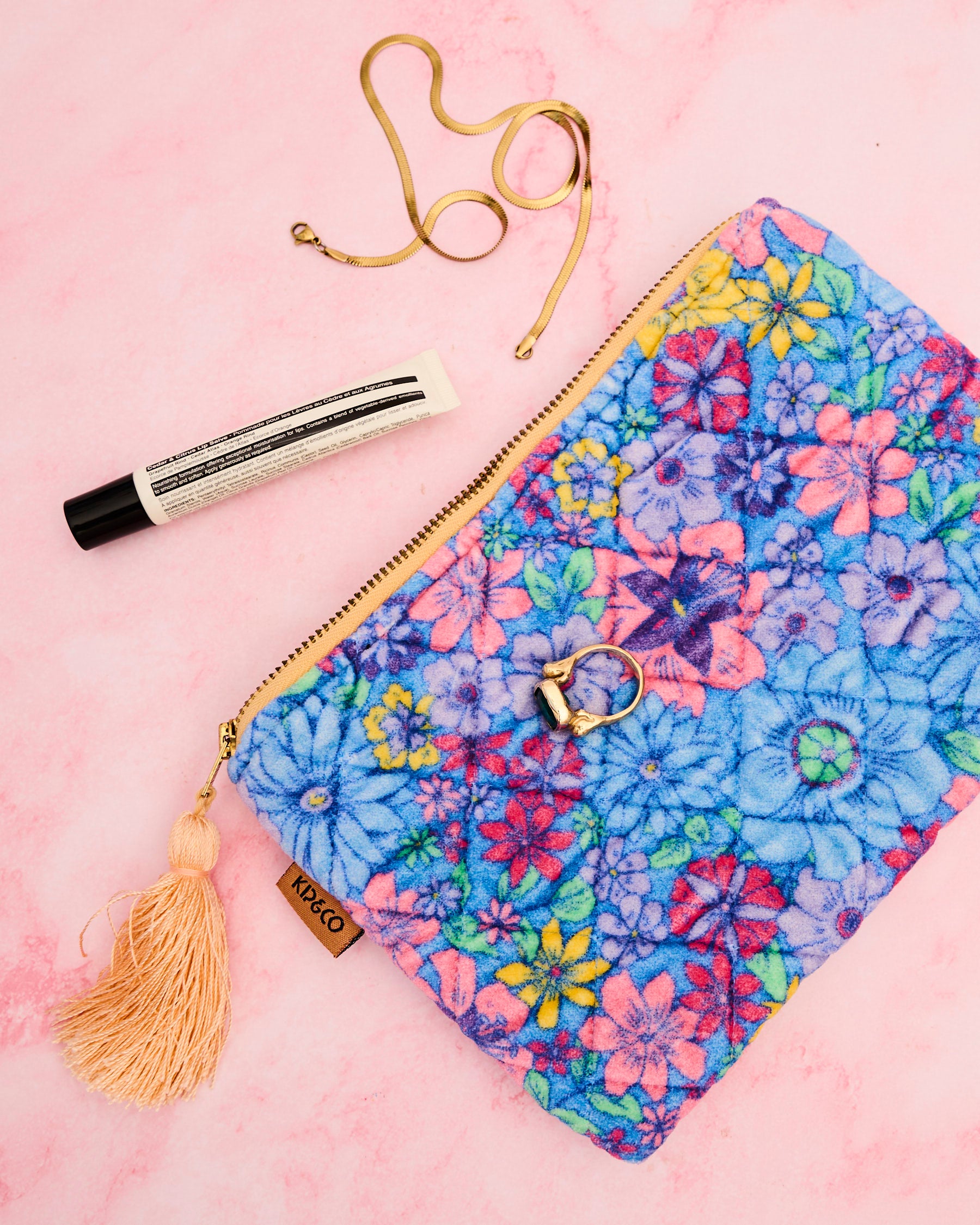 Cosmetic Purses | Colourful Cotton Velvet Makeup Pouches – Kip&Co