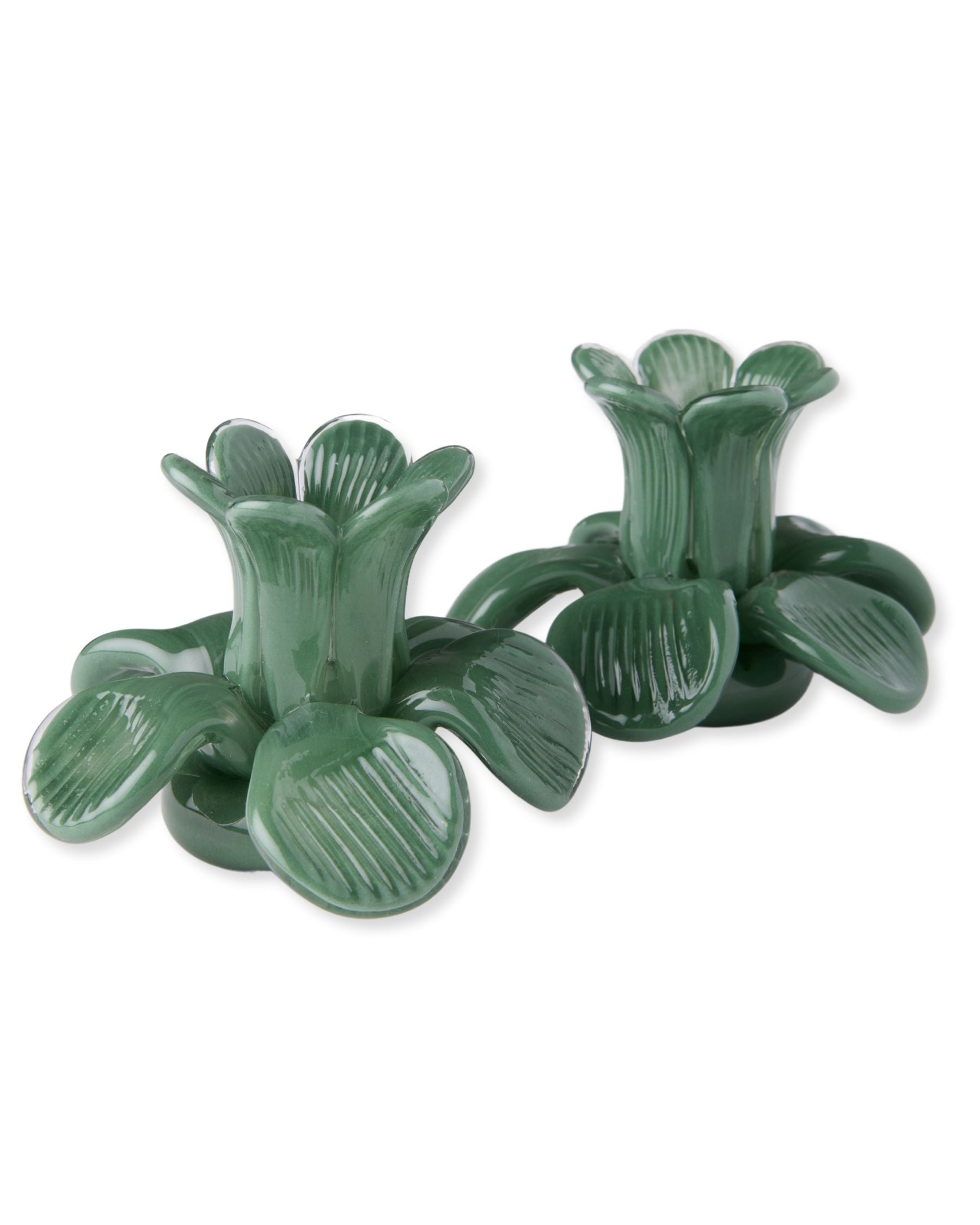 Flower Top Pistachio Candle Holder 2P Set – Kip&Co