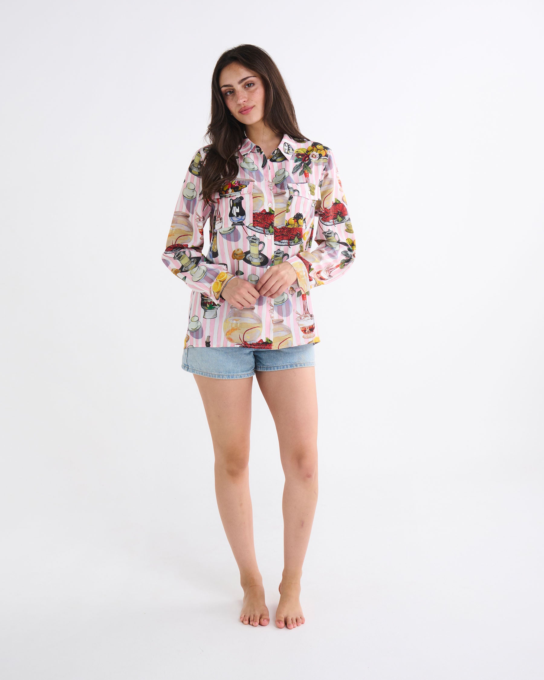 Kip&Co x Margaret Preston Still Life Silk Shirt