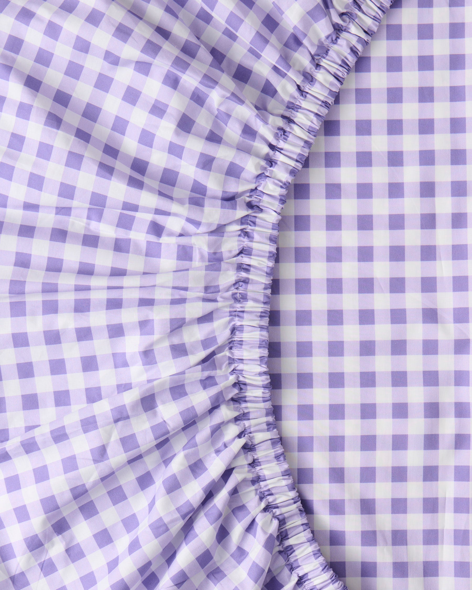 Lilac Gingham Organic Cotton Fitted Sheet – Kip&Co
