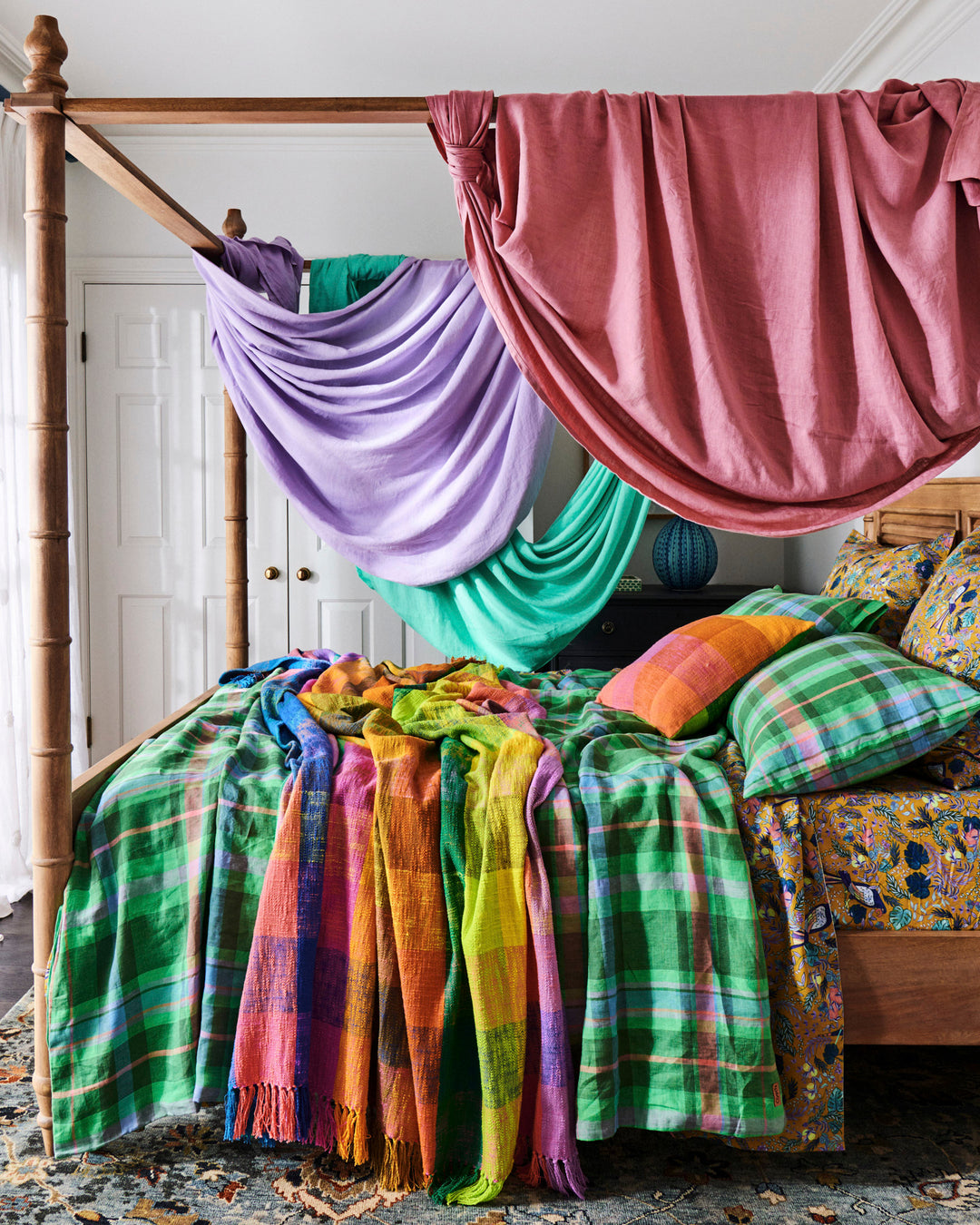 Blankets & Throws | Colourful Tassel Throws & Cotton Knitted Blankets ...