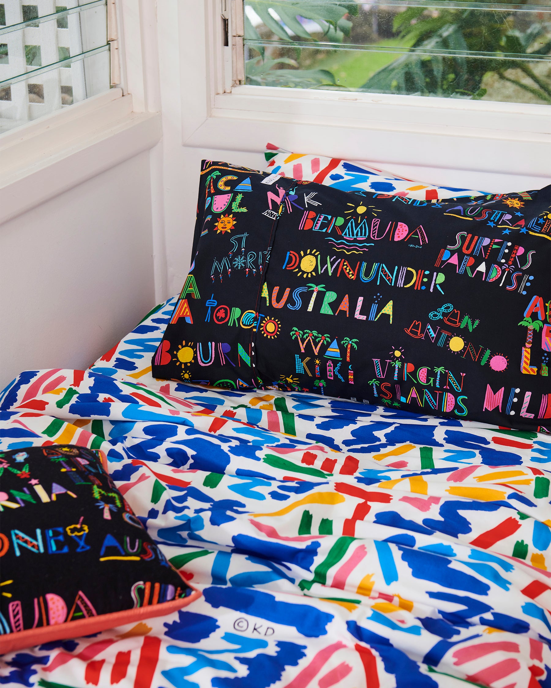 Kip&Co X Ken Done Little Tackers Organic Cotton Flat Sheet