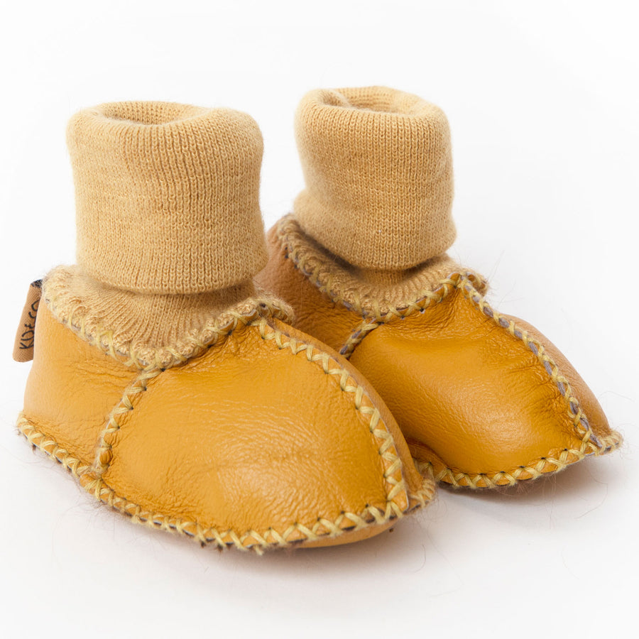 Baby Booties - Leather & Merino Wool Baby Booties – Kip&Co